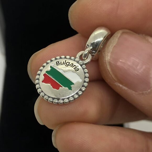 Pandora | Jewelry | Pandora Bulgaria Flag Map Dangle Charm S925 Silver ...